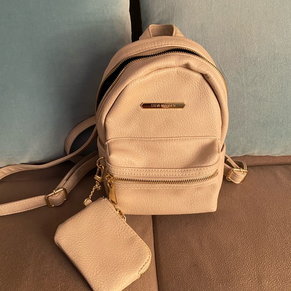 Steve Madden | Bags | Steve Madden Mini Backpack Wwallet Beige | Poshmark